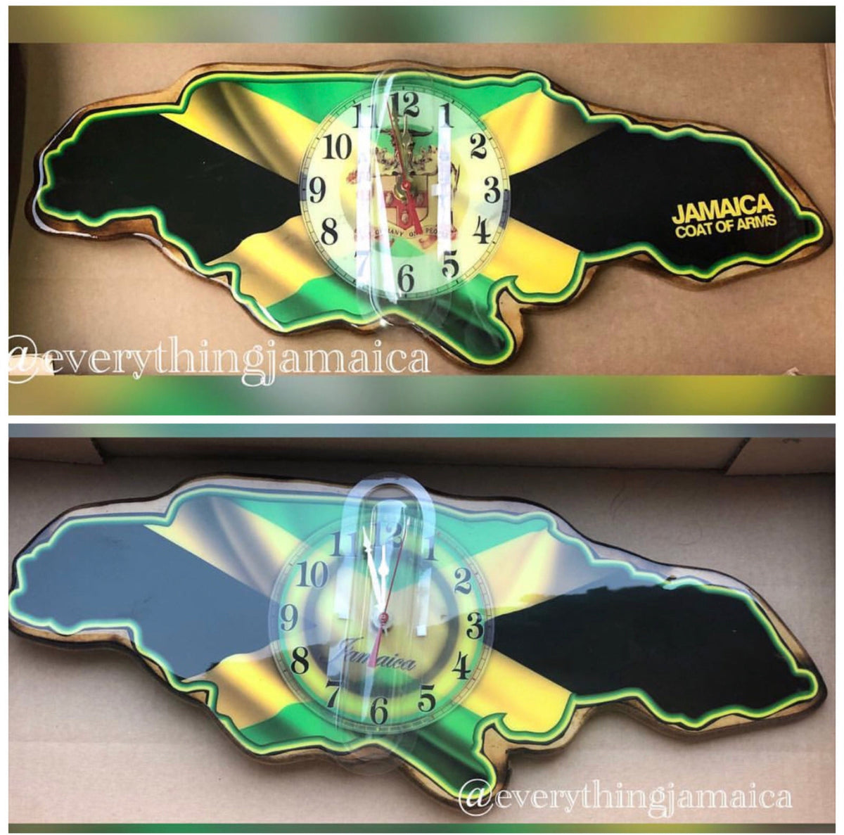 Jamaican flag clock – EverythingJamaica