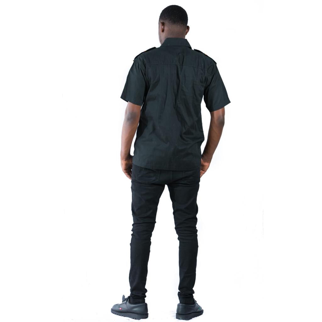 Jah army men’s shirt black – EverythingJamaica