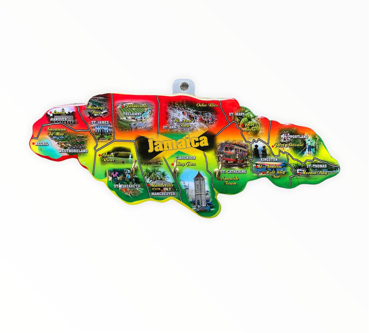 Rasta Jamaica map landmark keyholder – EverythingJamaica