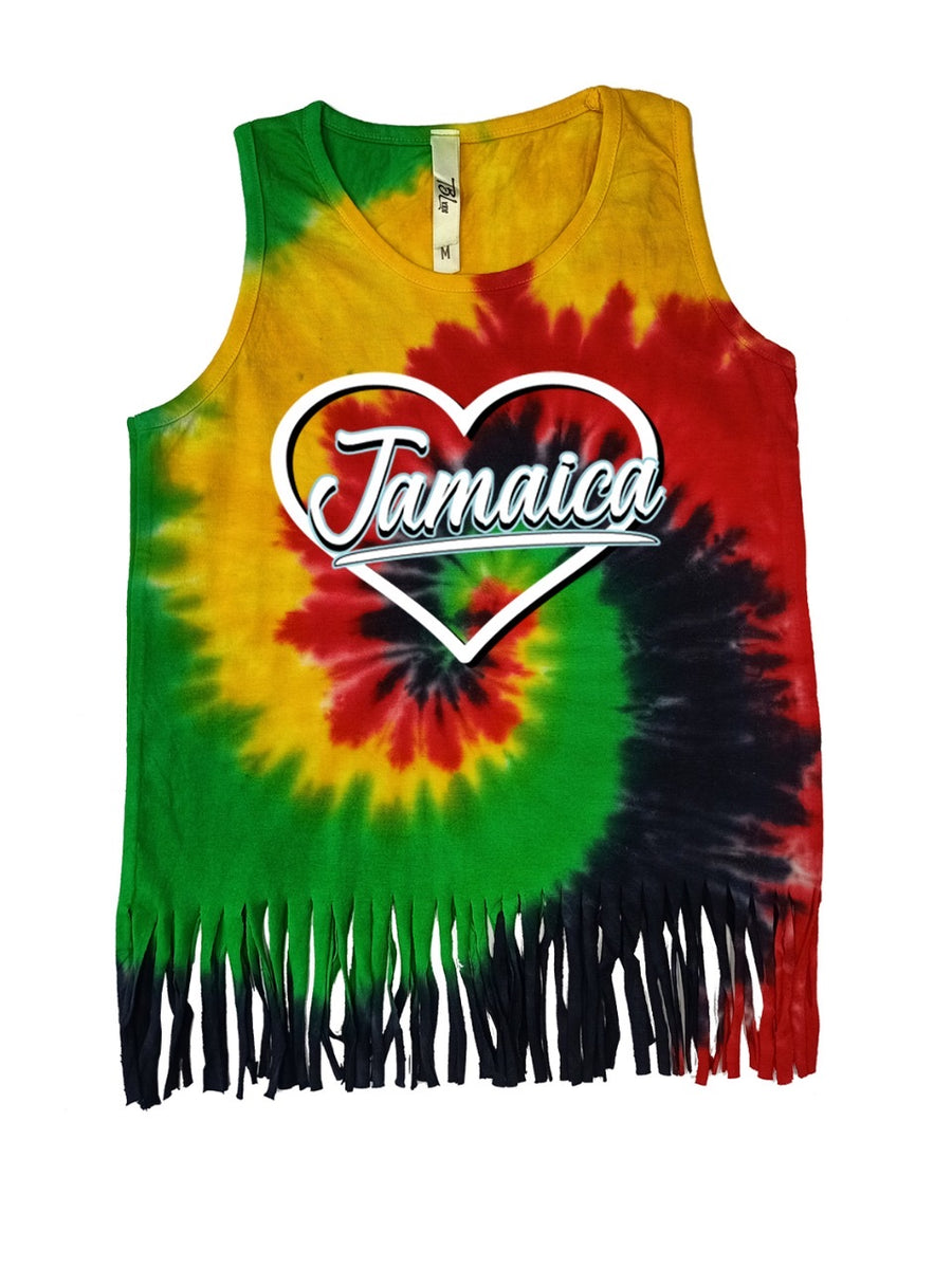 Rasta Tyedye fringe girls top – EverythingJamaica